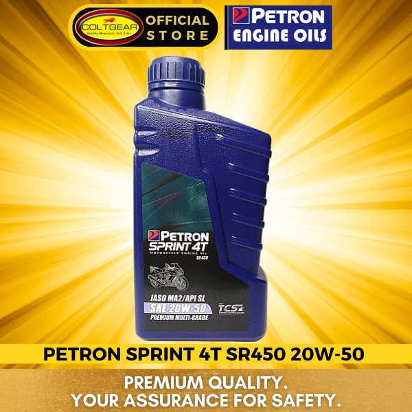 Petron Sprint 4T SR450 (1liter) 20W-50 Engine Oil Premium Multi-Grade ...