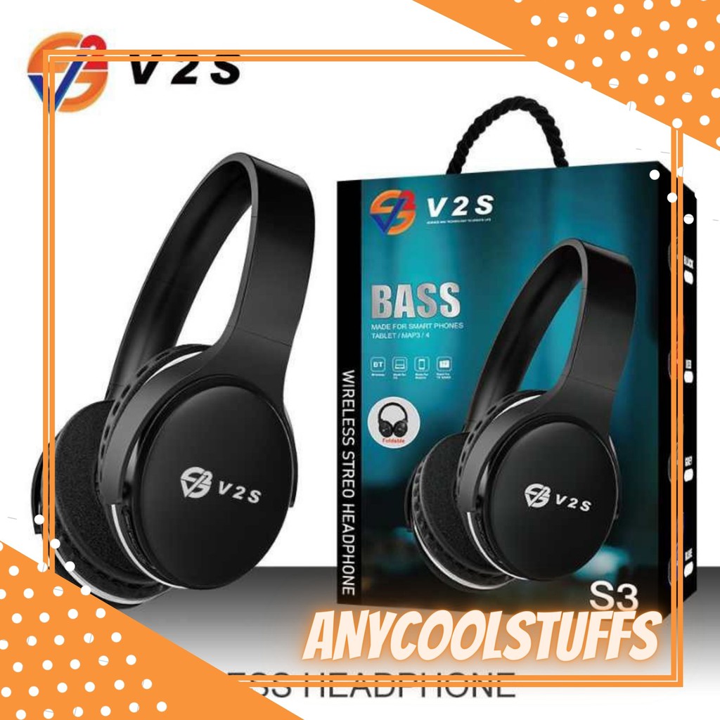 V2S BASS bluetooth S3 wireless headphone 【Lee】 | Shopee Philippines