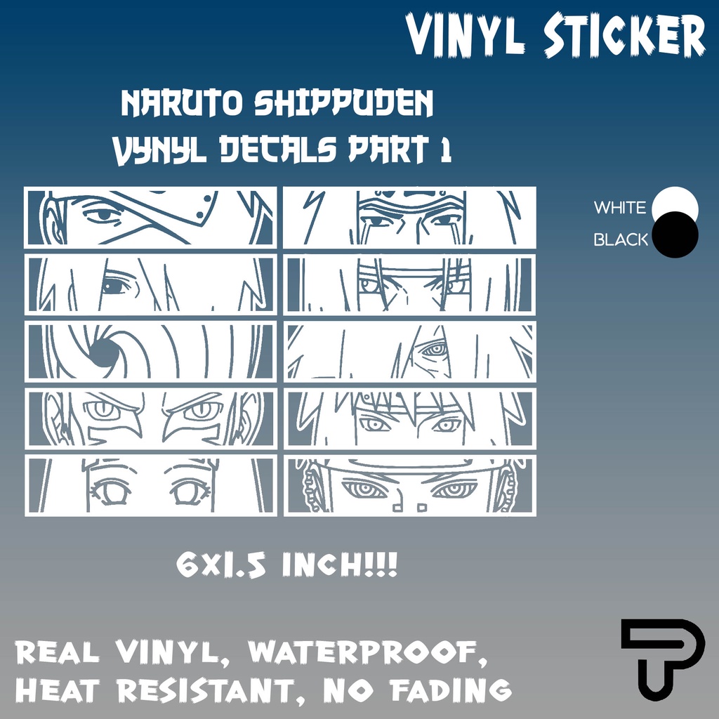 Anime Decals | Vynil Stickers | Eye Slap | Naruto | Boruto | Sasuke ...