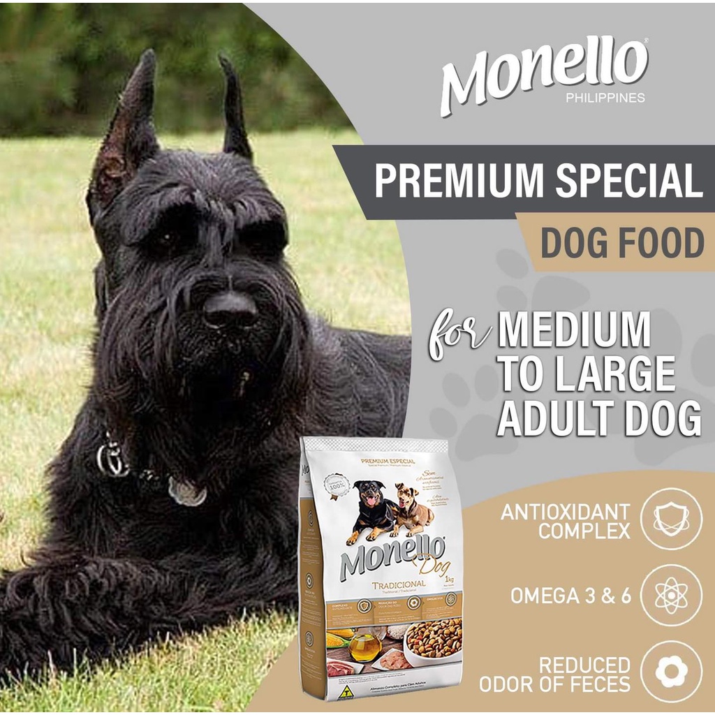 MONELLO DOG FOOD Puppy, Small Breed, Adult - Original Packaging (1kg ...