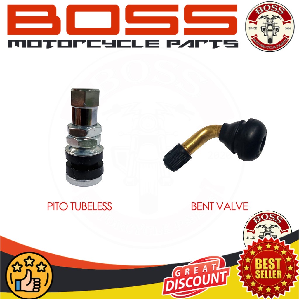 Motorcycle Pito Tubeless Straight Type Short / Long and Bent Valve 1 pc ...
