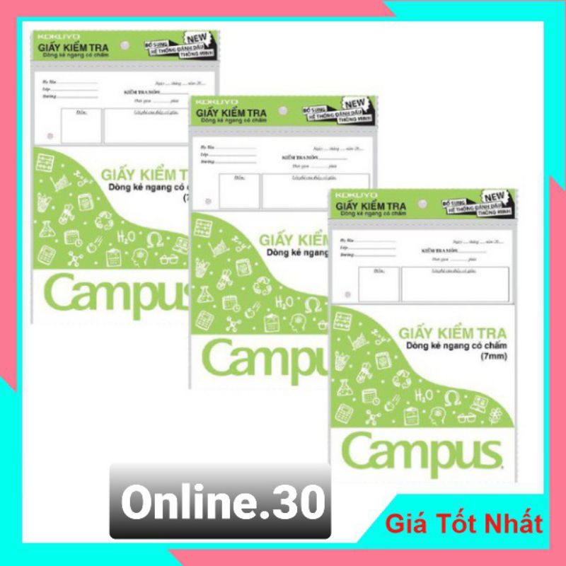 Campus Test Paper has dot TP_ BS70G _ 25 pairs (25 / sheet) | Shopee ...