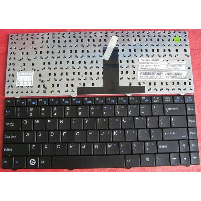 HITAM ORI Axioo MNW CLW CNW HNW RNW C4801 C480S C4500 Laptop Keyboard ...