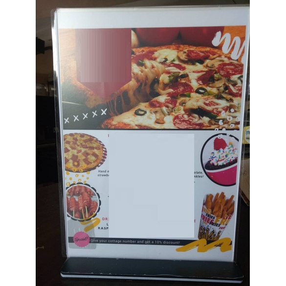 Menu card holder A5 size acrylic table card, menu stand | Shopee ...