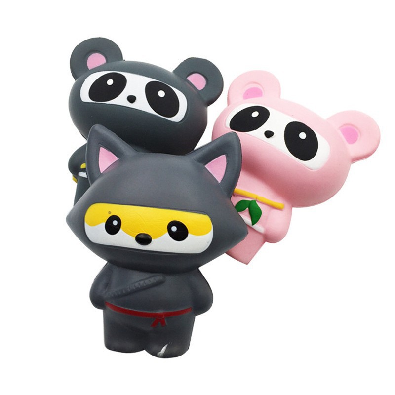 Jumbo 14 CM Kawaii Ninja Squishy Panda/Bear/Fox toy | Shopee Philippines