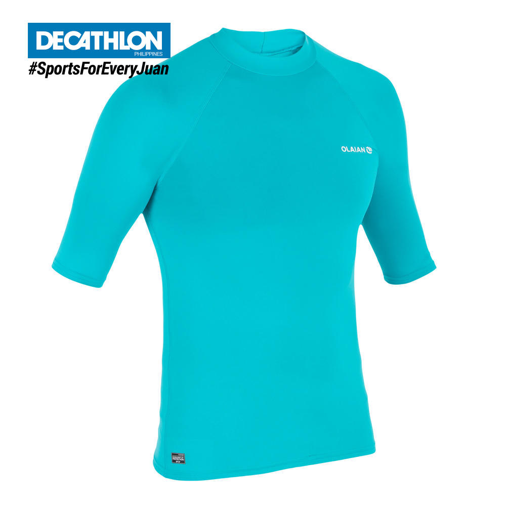 Decathlon Olaian100 Men's Short Sleeve UV Protection Surfing Top T ...