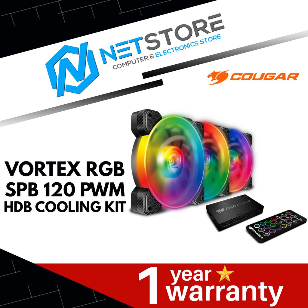 COUGAR VORTEX RGB SPB 120 PWM HDB COOLING KIT - CF-12SET-SPBRGB ...