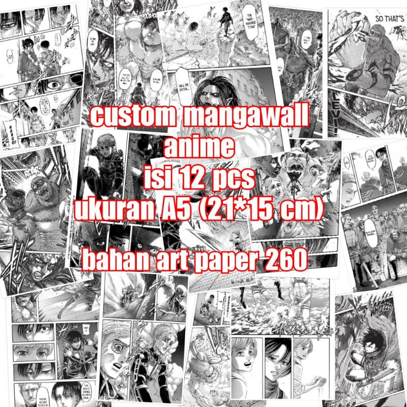 Anime poster decoration mangawall comic attack on titan haikyuu boku no ...