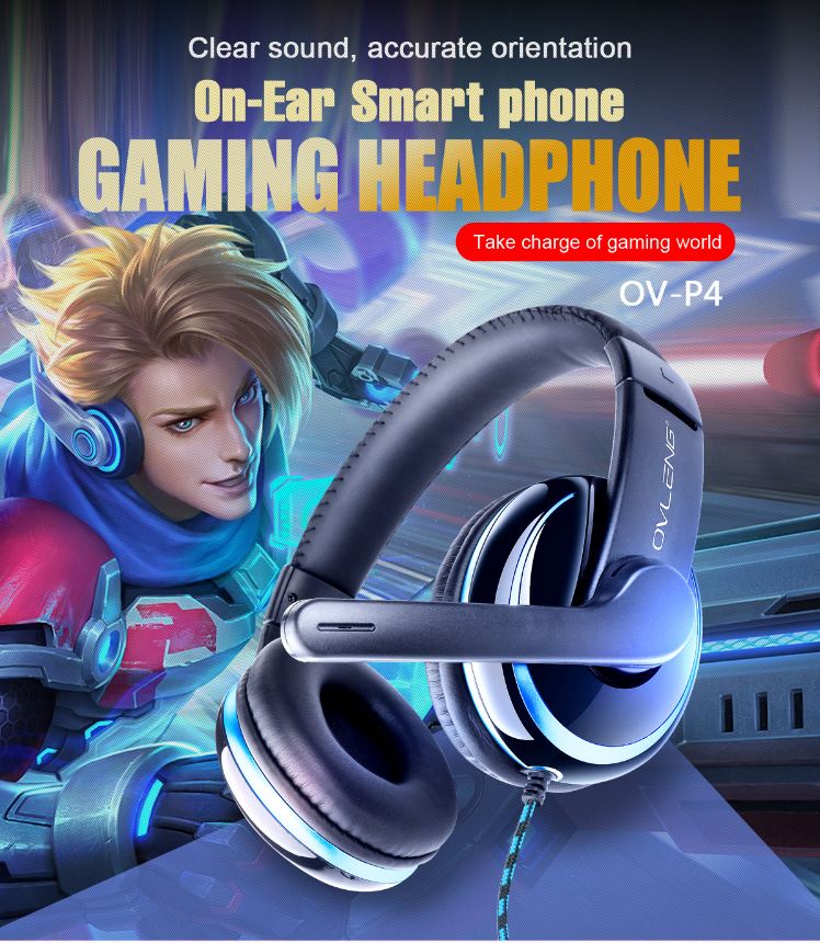 Ovleng Ov-P4 E-Sport Gaming Headset With Microphone And Volume Control ...