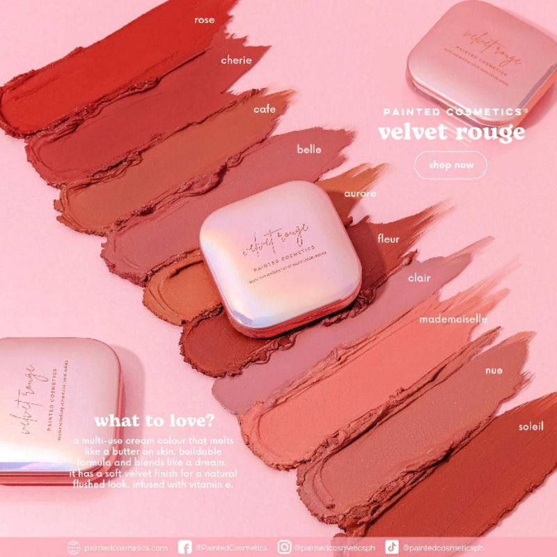 Painted Cosmetics Velvet Rouge (multi-use melting velvet matte cream ...