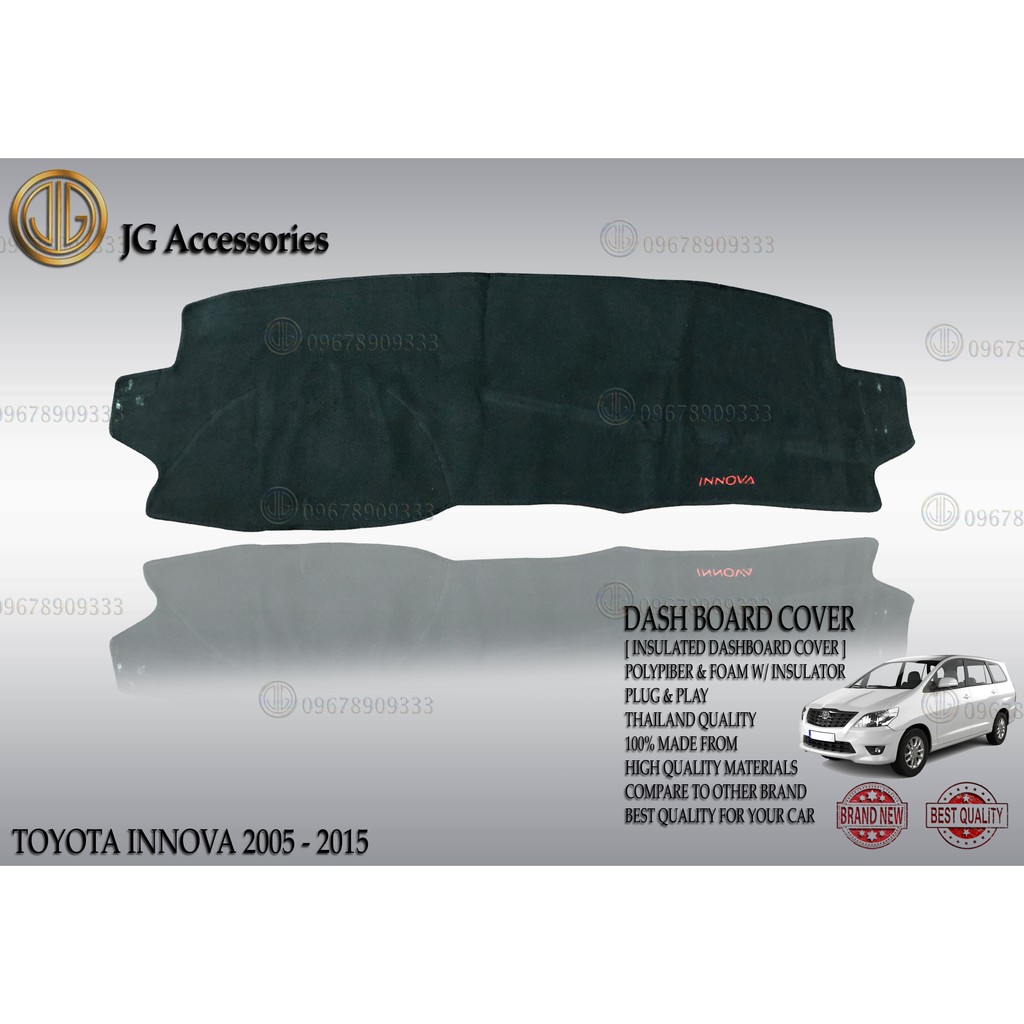 TOYOTA INNOVA 2005 - 2015 DASHBOARD COVER / NONSLIP DESIGN / SUN SHADE ...