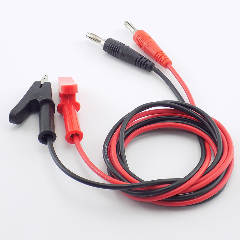 Probe Multimeter Double End Crocodile Electric DIY 1M 4mm Banana Plug ...