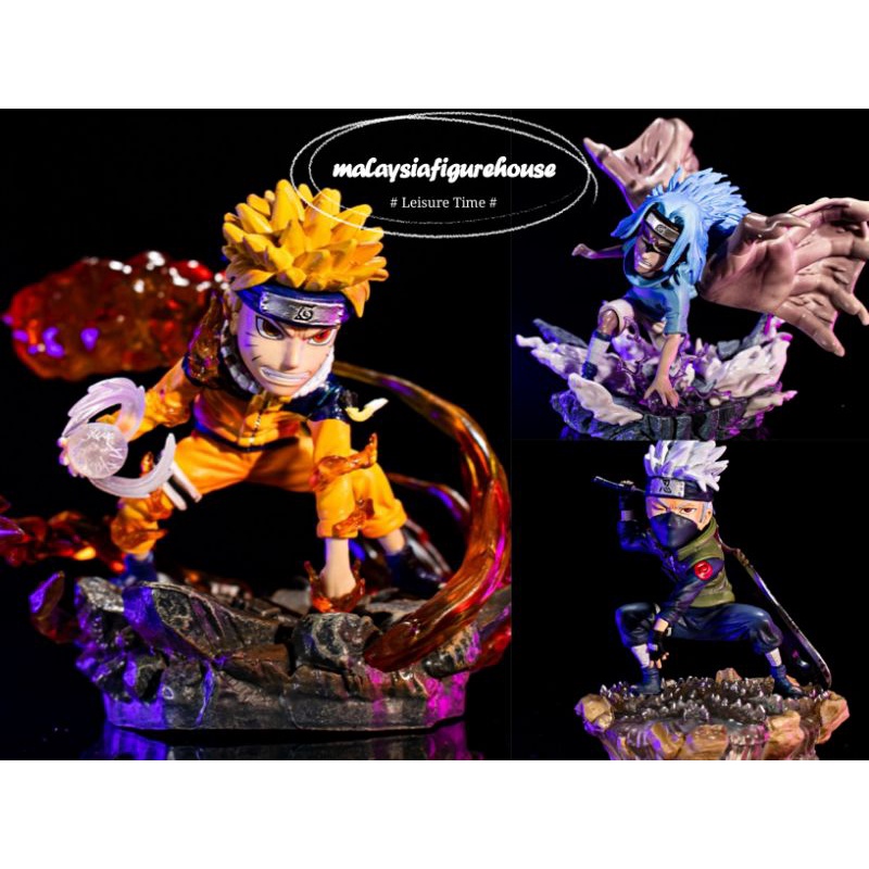 NARUTO WCF UZUMAKI NARUTO UCHIHA SASUKE HATAKE KAKASHI MINI COPY RESIN ...