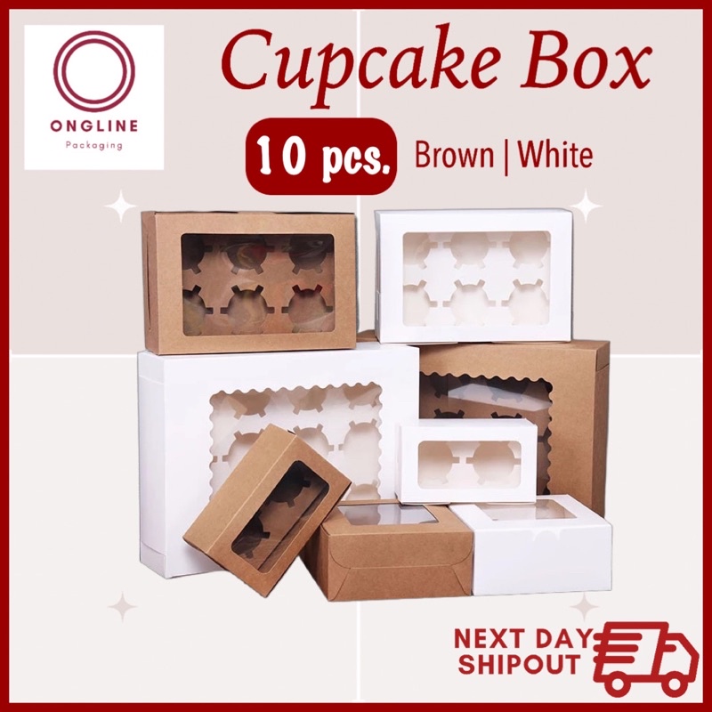 10 pcs. | Cupcake Box | Shopee Philippines