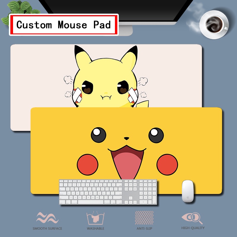 Custom Gaming Mouse Pad Cute Pikachu Mouse Pad - Extra Large Anti-Slip ...