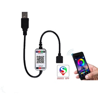 DC 5V-24V LED USB RGB Controller 12V 4Pin Wireless Music Bluetooth ...