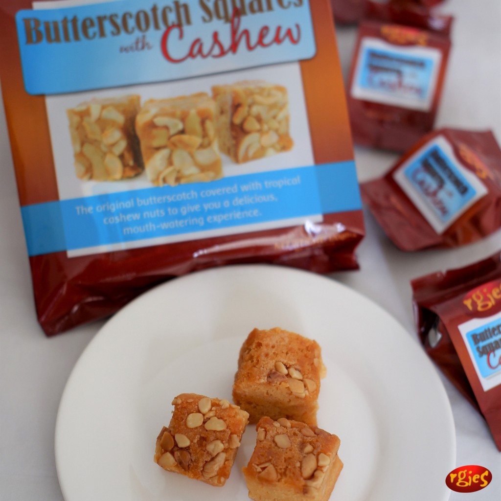 Rgies Butterscotch Squares with Cashew Nuts 170g (10Pieces/Pack ...
