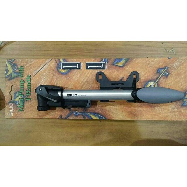 Kentcycle / Giyo Aluminum Telescope Mini Hand Air Pump w T Handle w gauge GP-95 GP-61S GP-01 GP ...