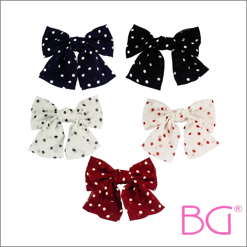 BROADWAY GEMS Ribbon Clip Satin Polka Dot ( RC90306-1 ) | Shopee ...