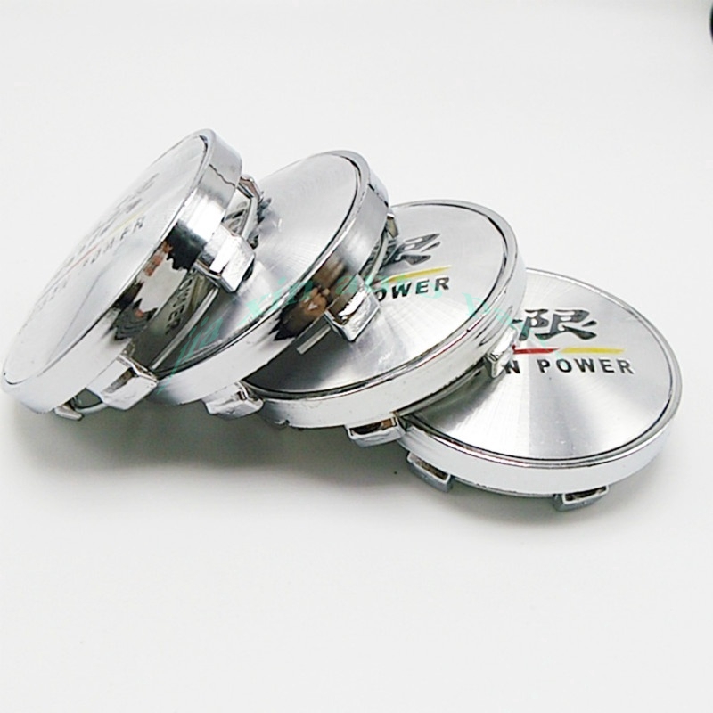 4 Pcs 60mm Chrome Engraved Car Emblems Wheel Center Caps Covers for ...
