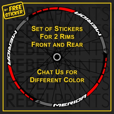 MERIDA | 26 | 27.5 | 29 | Wheel Rim Decal Sticker Vinyl for Mountain ...