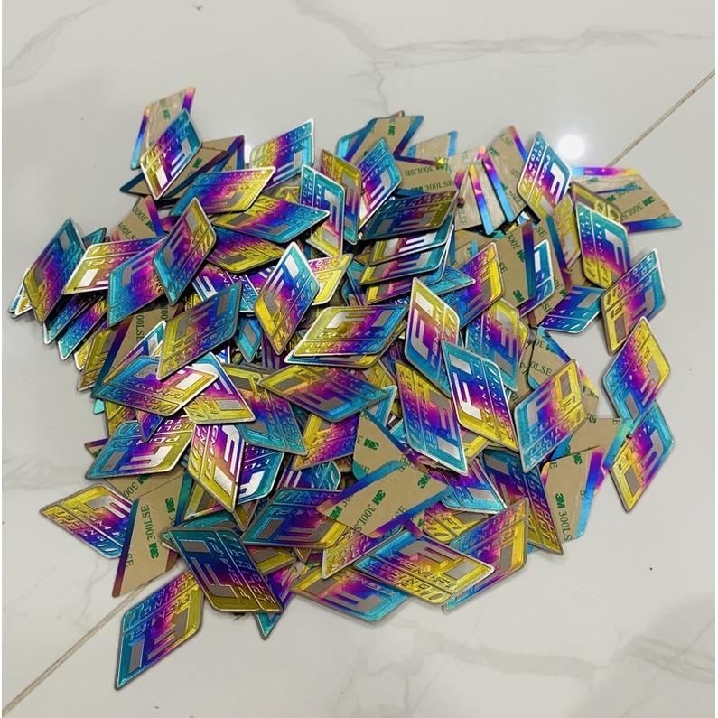 Titanium stickers with large & small FI letters for all car models ...