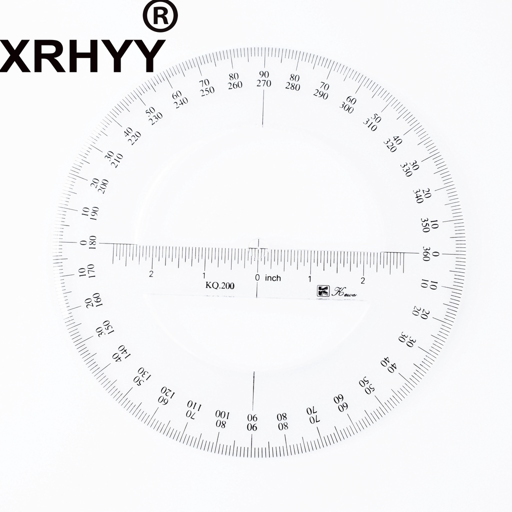 Large Transparent Round Circular 360 Degree Protractor Circle Measuring ...