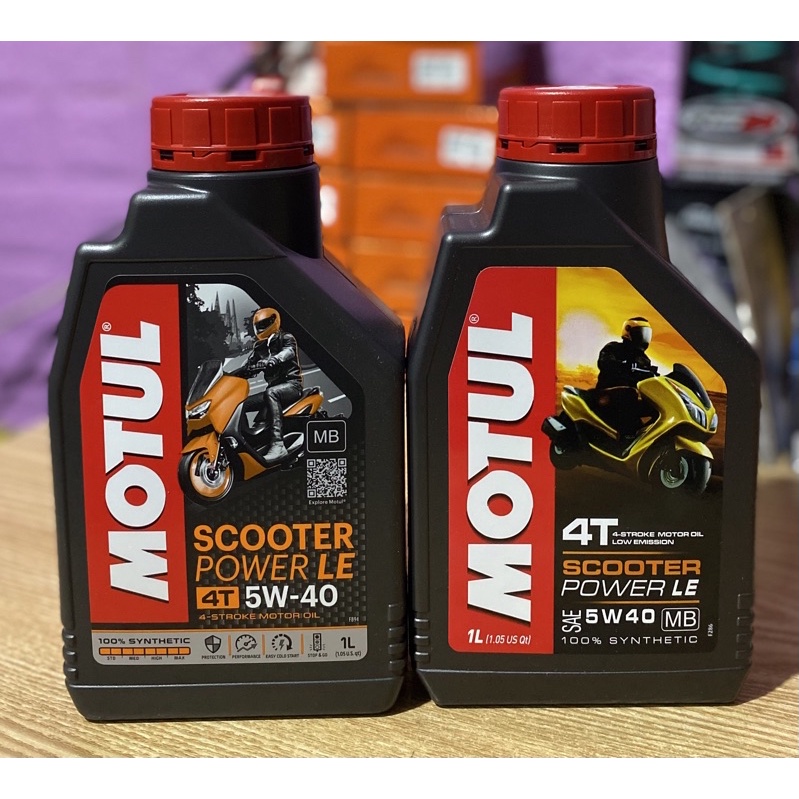 MOTUL 4T SCOOTER SAE POWER LE 5W-40 100% SYNTHETIC 1L | Shopee Philippines