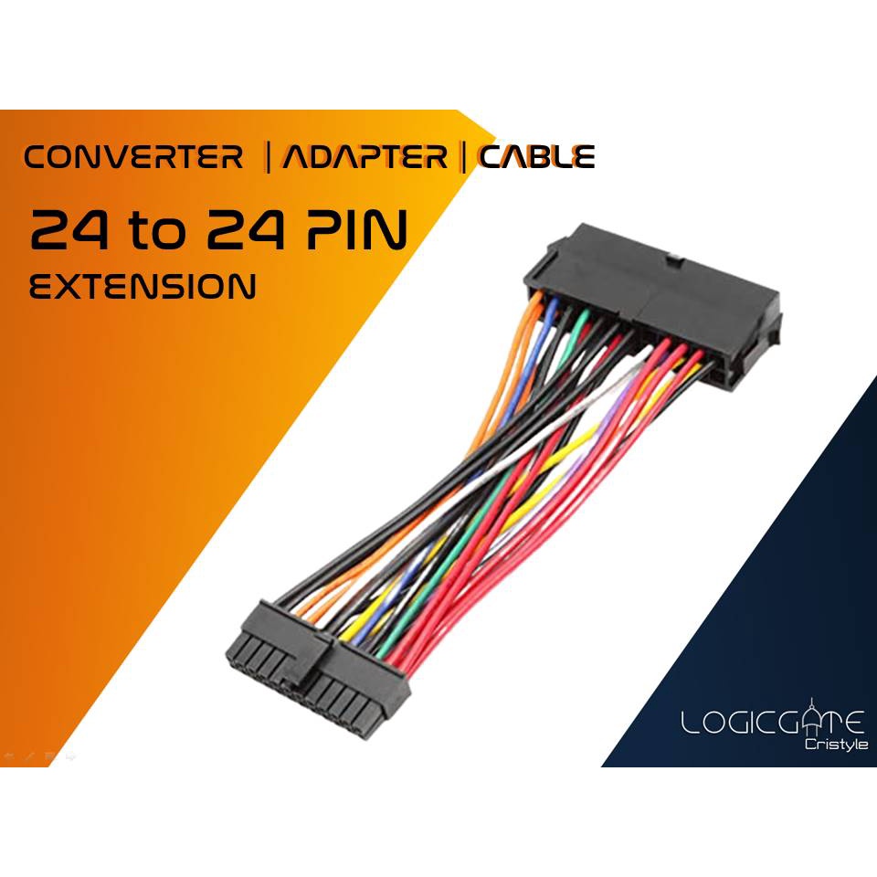 24Pin Male to 24 Pin Female Power Supply Extension Cable | Shopee ...