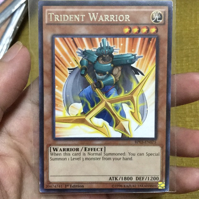 Yugioh card! Trident Warrior (R) | Shopee Philippines