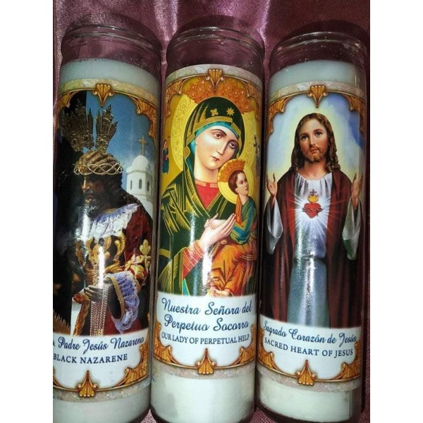 Prayer Candle in the Glass with prayer at the back and freebies ...