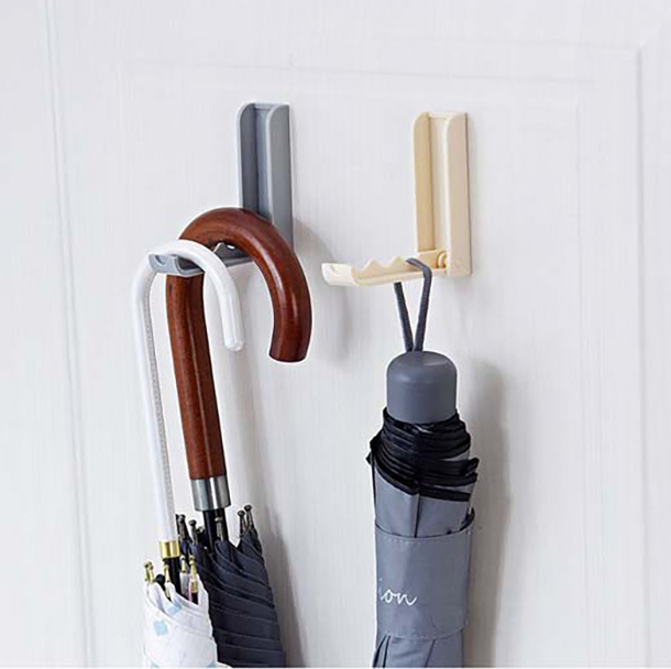 1Pc Housekeeping Folding Wall Adhesive Hook, Clothes Hanger Hooks Rack ...