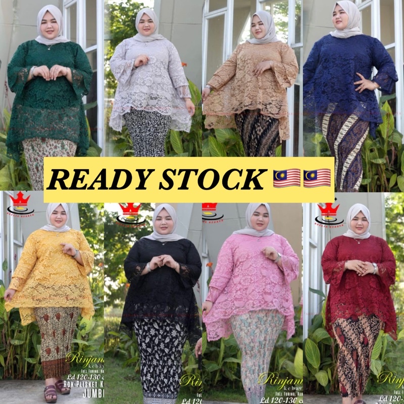 JUMBO PLUS SIZE SET KEBAYA BRUKAT LACE - JUMBO SIZE (BIG SIZE) | Shopee ...