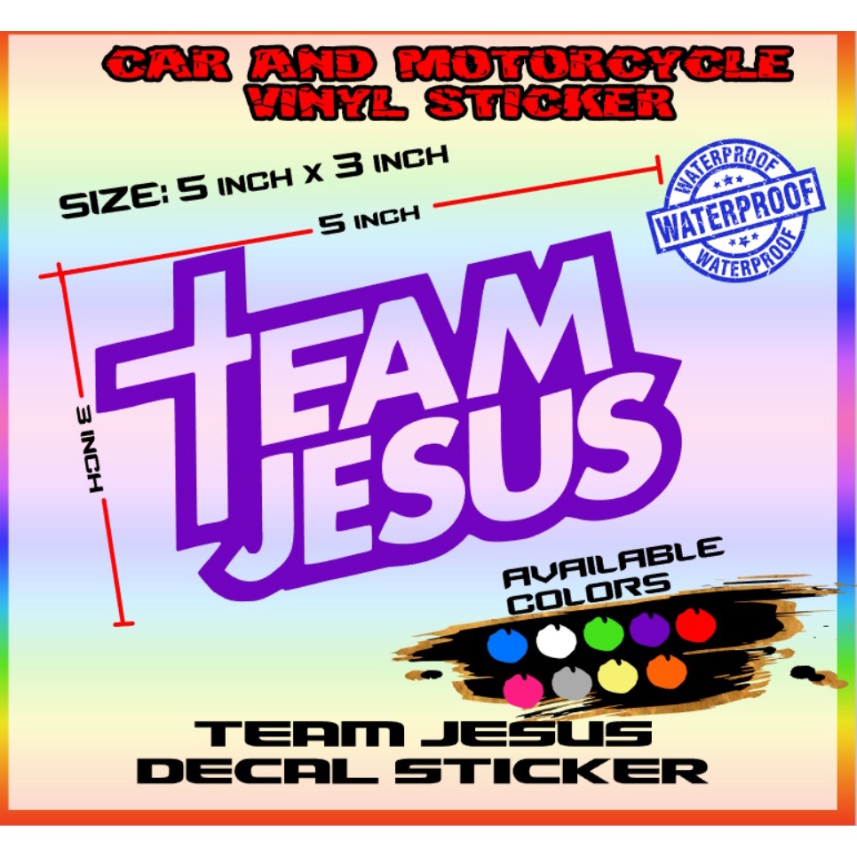 Team Jesus Sticker decals | Shopee Philippines