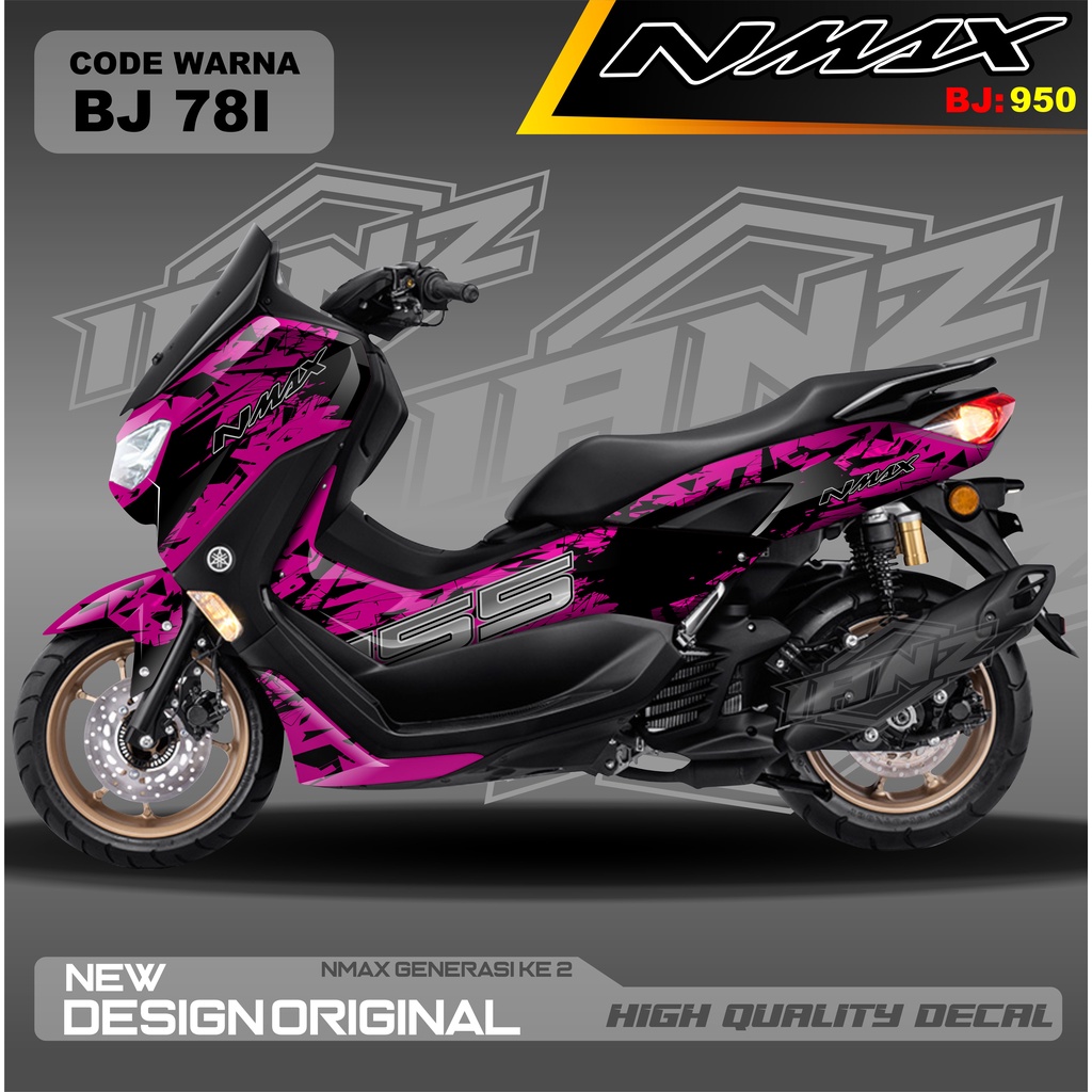New NMAX STICKER FULL BLOCK BODY/ NMAX FULL BODY DECAL / NMAX FULL BODY ...