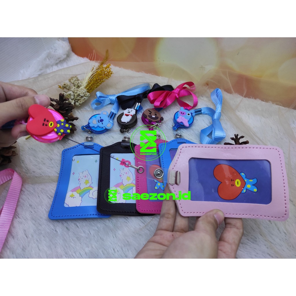 BTS BT21 MOTIF PULL ID CARD STRAP / BTS BT21 PULL ID CARD / BTS BT21 ...