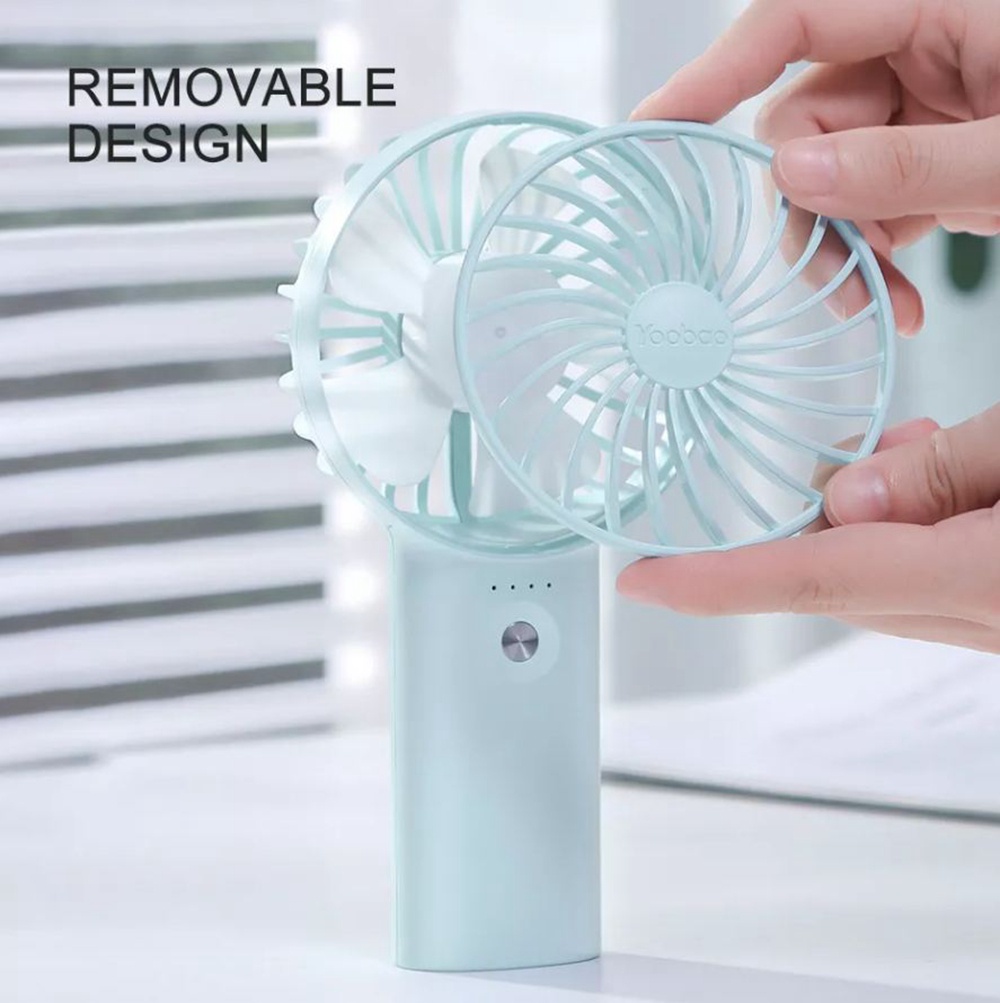 Yoobao F3 Fortable mini Rechargeable Handheld Mini Fan 3 Speeds Strong ...