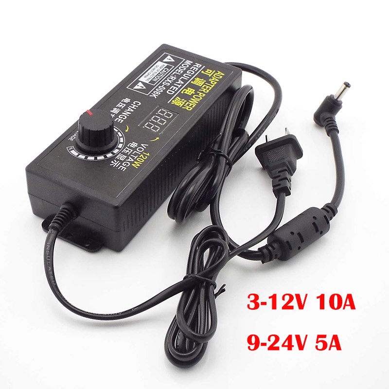 Universal Power Supply Adapter Adjustable LED Display 3V 12V 10A 9V 24V ...