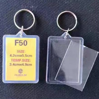 (100 pcs) Photo Insert Acrylic Keychain || Openable Double-Sided ...