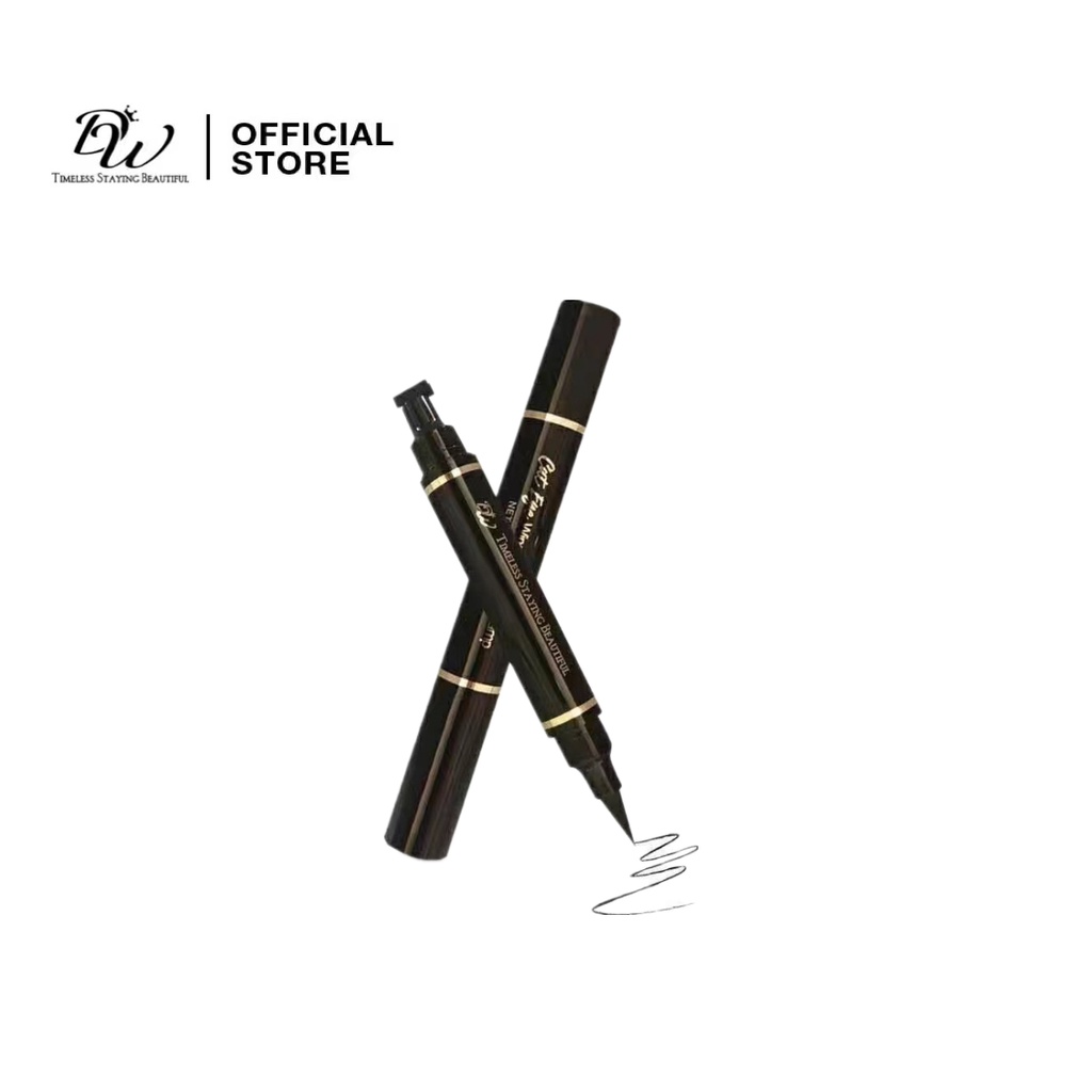 DW 2pcs Waterproo Cat Eye Liquid Eyeliner Stamp Pen Double Head Eye ...