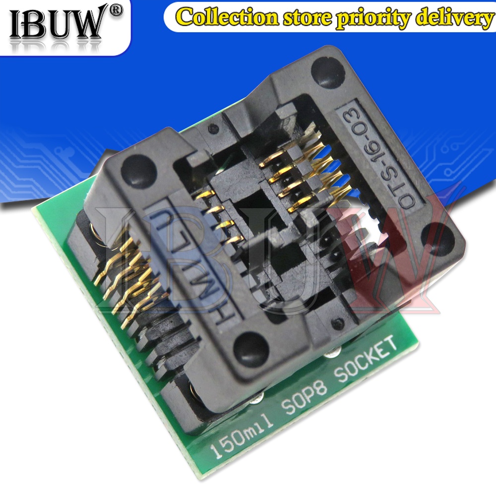 SOIC8 SOP8 to DIP8 Wide-body Seat Wide 150mil 200mil Programmer Adapter ...