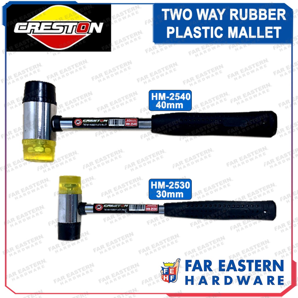 CRESTON Two Way Rubber Plastic Mallet 30mm | 40mm CRHT | Shopee Philippines