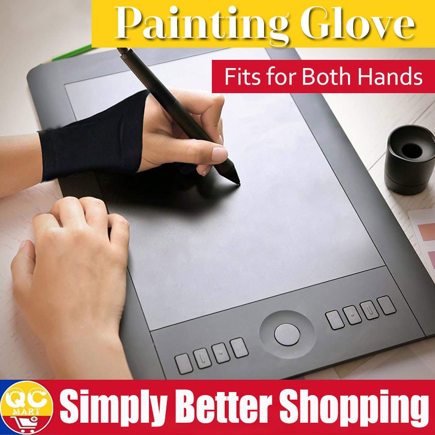 Two Fingers Drawing Artist Glove Writing Protector Tool | Shopee ...