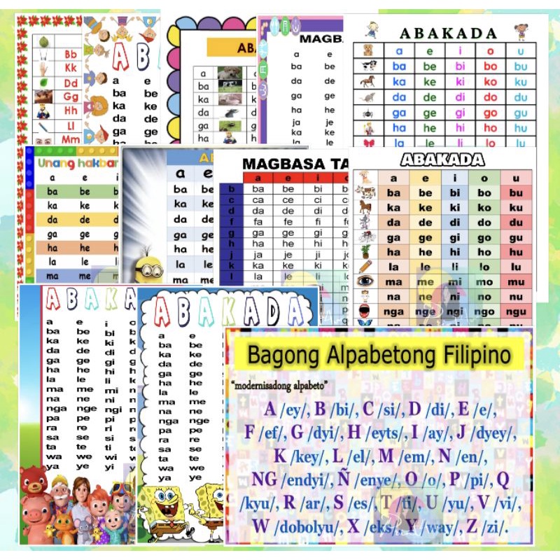 ABAKADA educational chart laminated waterproof | Shopee Philippines