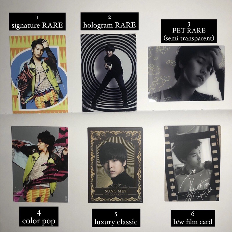 Super Junior Star Card SungMin Official Original PC Photo Card ...