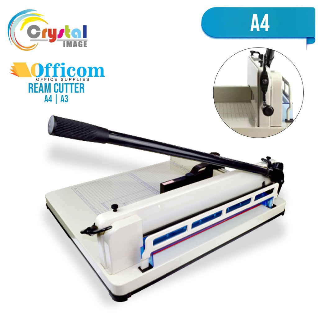 Officom Heavy Duty Ream Cutter A4 A3 Size Stack Guillotine Paper ...