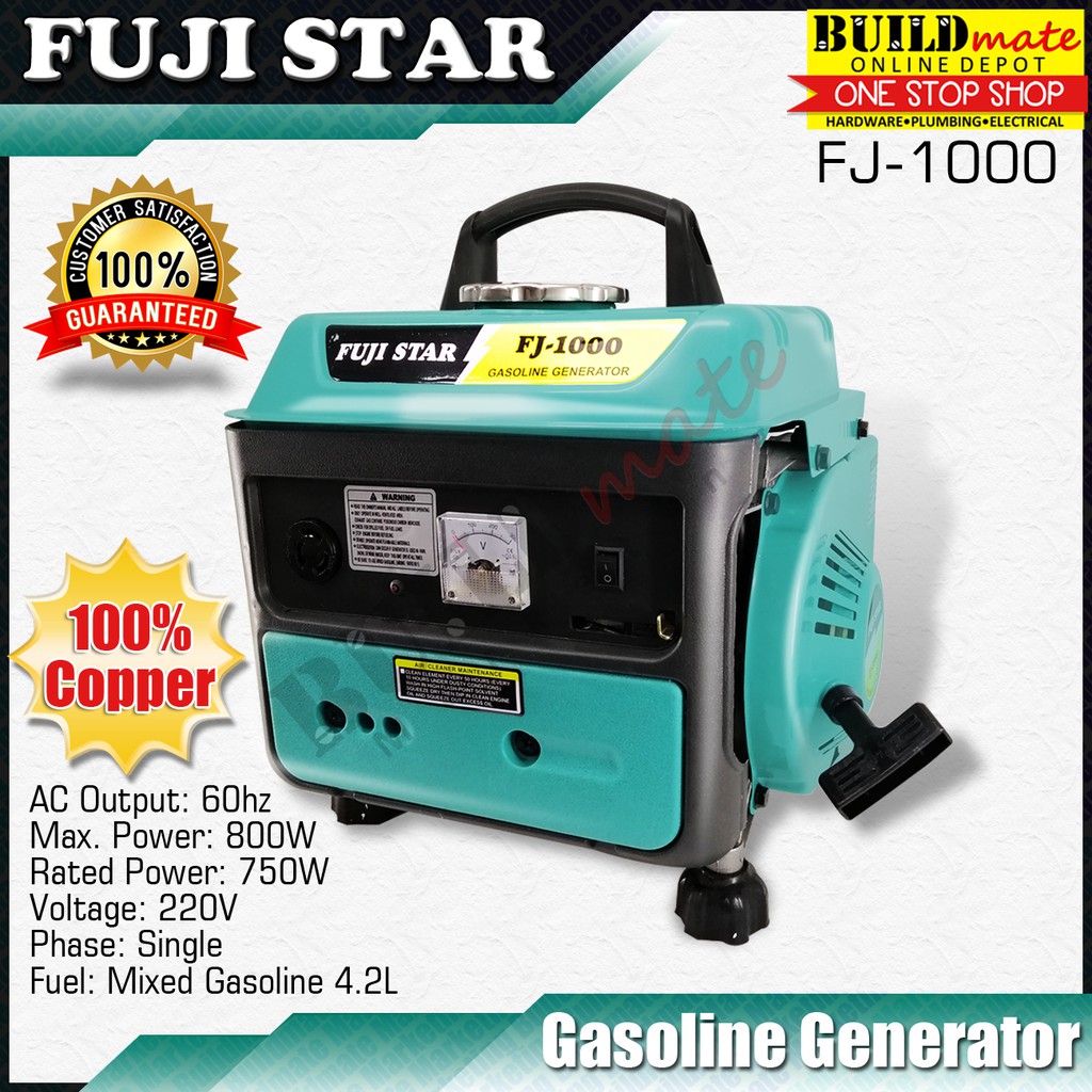 FUJISTAR Gasoline Generator FJ-1000 / NORTON •BUILDMATE• | Shopee ...