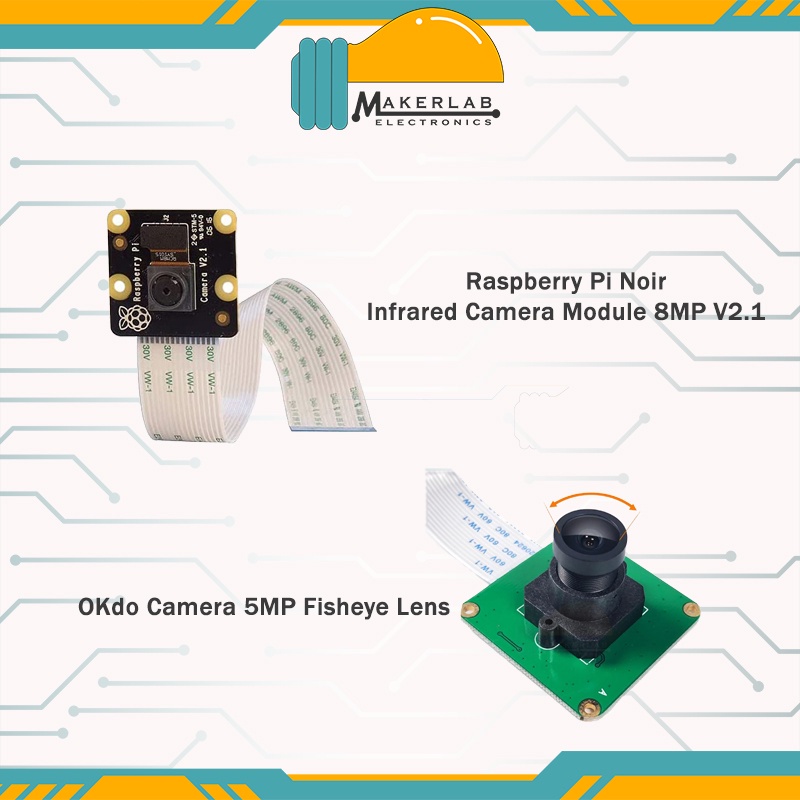 Raspberry Pi 8MP Camera v2 | NoIR Infrared Camera | Okdo 5MP Camera ...