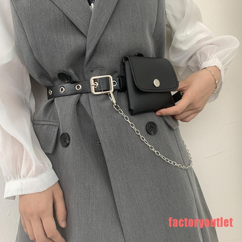 FCPH New Women Belt Leather Punk Belt Fashion Pin Buckle Jeans Waist ...