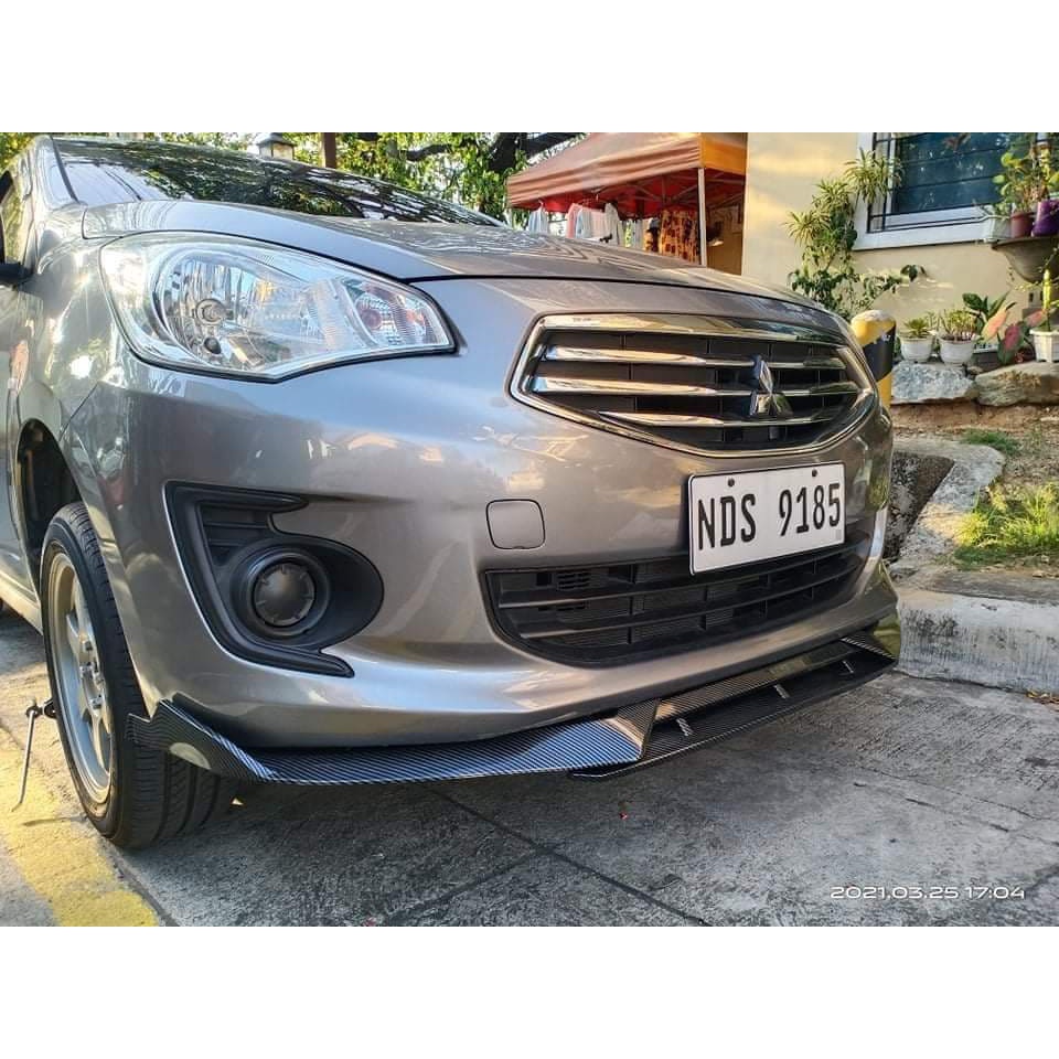 Mirrage G4 & Hatchback Front Bumper Chin Double Blade CARBON | Shopee ...